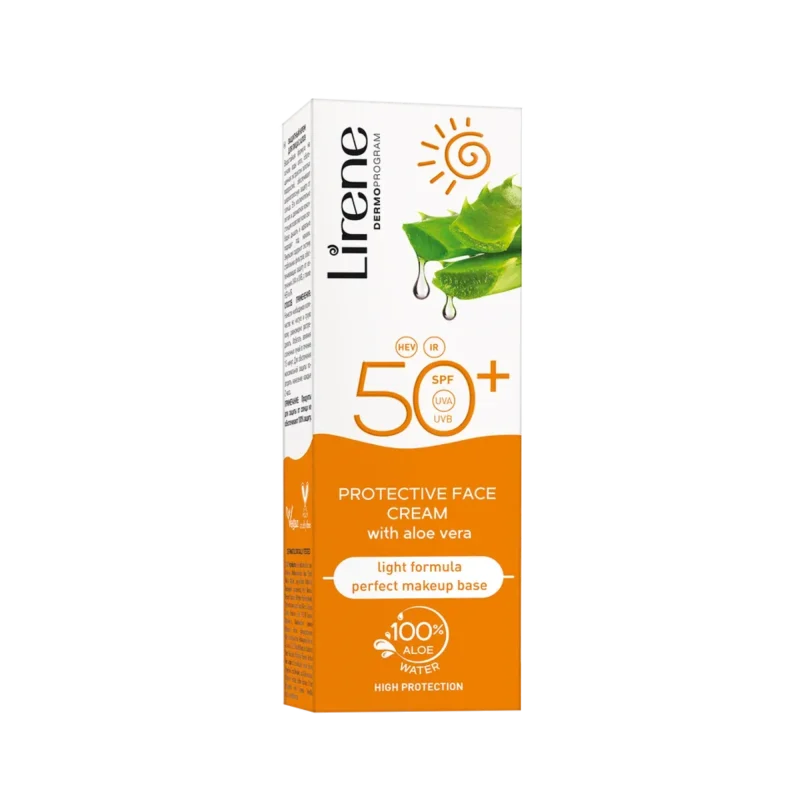 Lirene SPF 50, emulsie cu Aloe Vera pentru protectie solara, 50ml ...